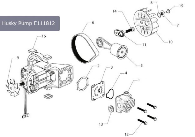 Husky 20 Gal. Air Compressor, 3332013 - Parts - AirCompressorA.com
